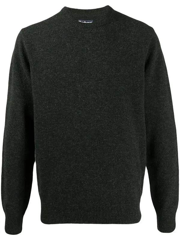 Barbour Patch Detail Crew Neck Jumper - Grey