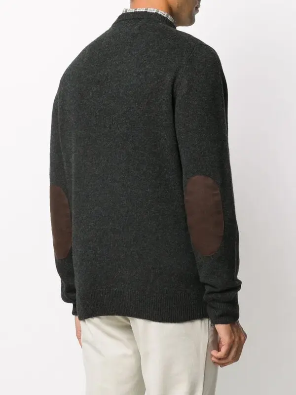 Barbour Patch Detail Crew Neck Jumper