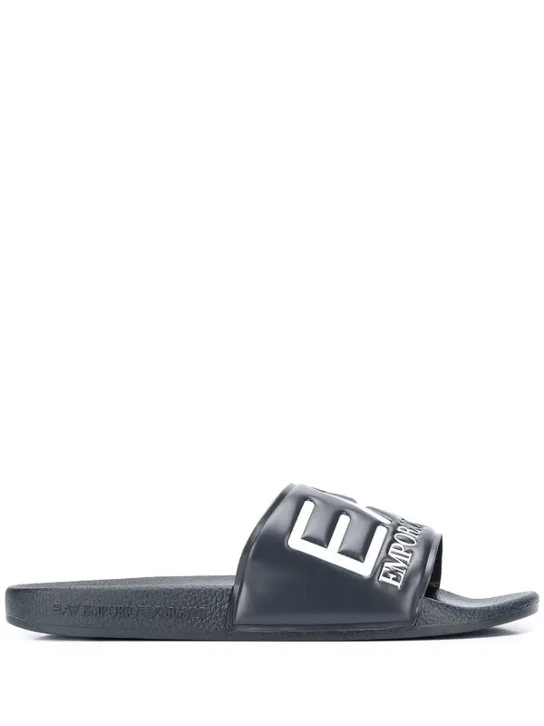 Emporio Armani Logo Embossed Slides