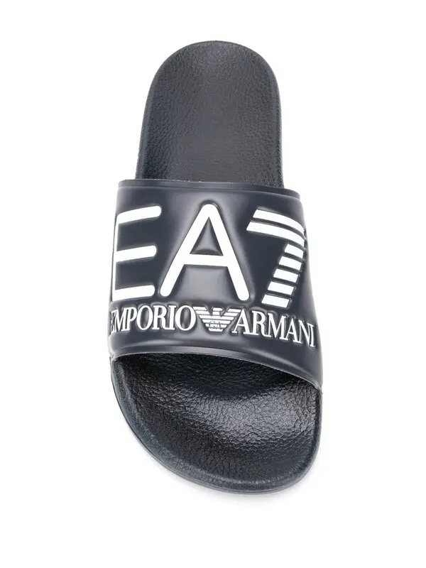 Emporio Armani Logo Embossed Slides