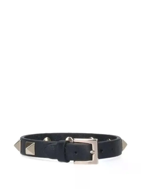 Valentino Garavani Rockstud Calfskin Bracelet - Black