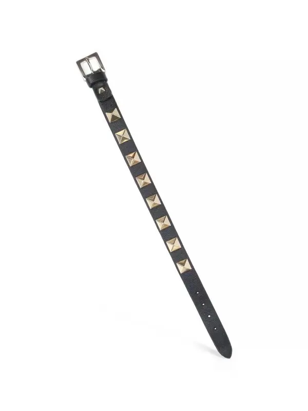 Valentino Garavani Rockstud Calfskin Bracelet - Black