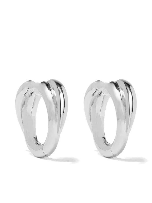 SHAUN LEANE Thorned Mini Hoop Earrings - Silver