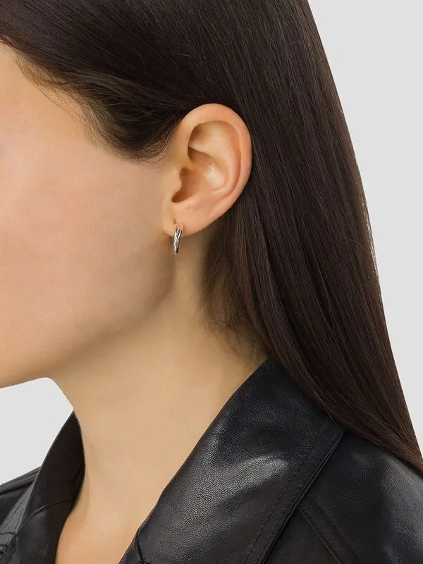 SHAUN LEANE Thorned Mini Hoop Earrings - Silver