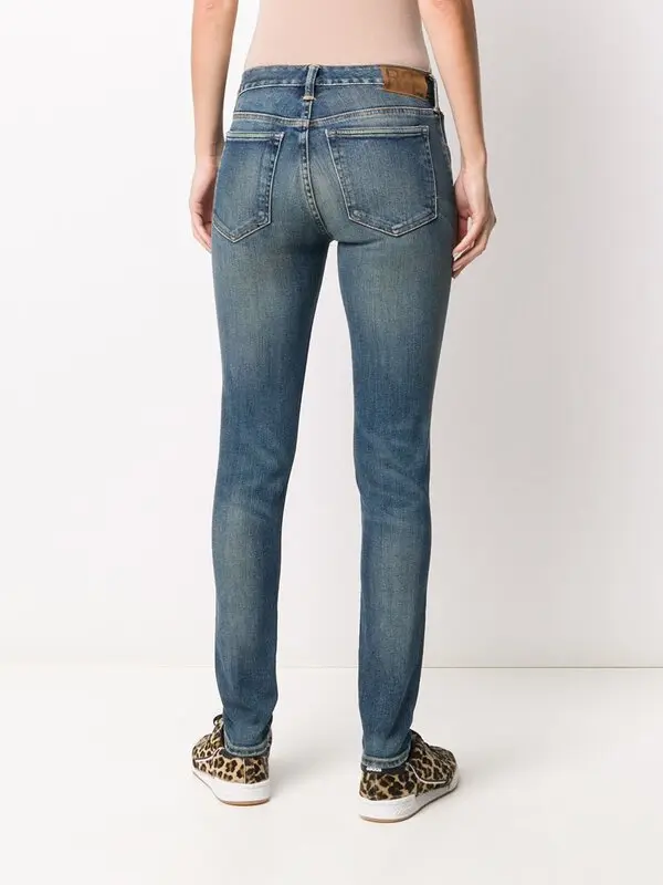 Ralph Lauren Stonewashed Mid-rise Skinny Jeans
