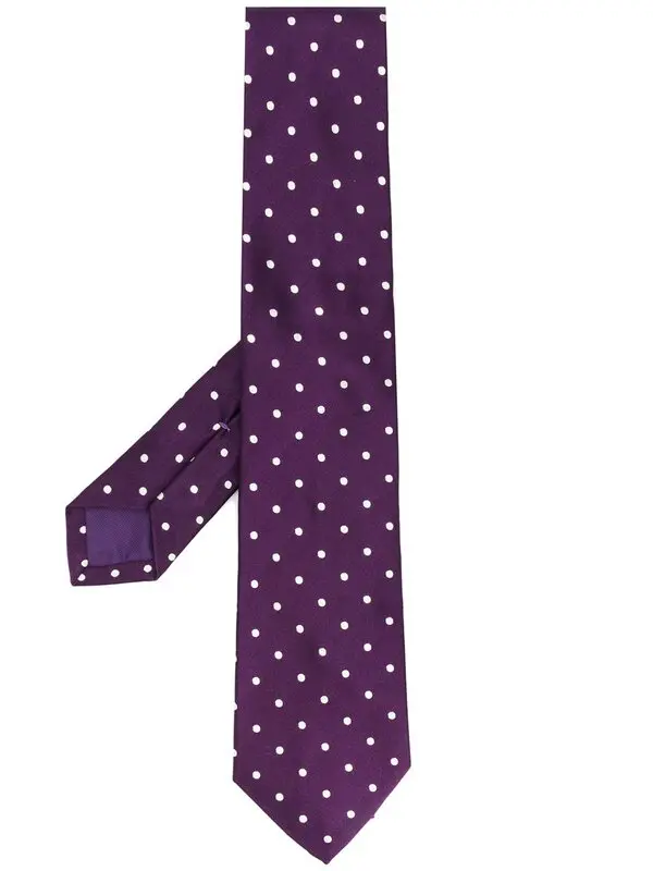 Ralph Lauren Purple Label Polka-dot Silk Neck Tie