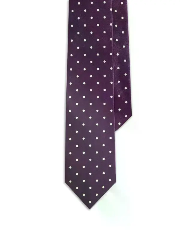Ralph Lauren Purple Label Polka-dot Silk Neck Tie - Purple
