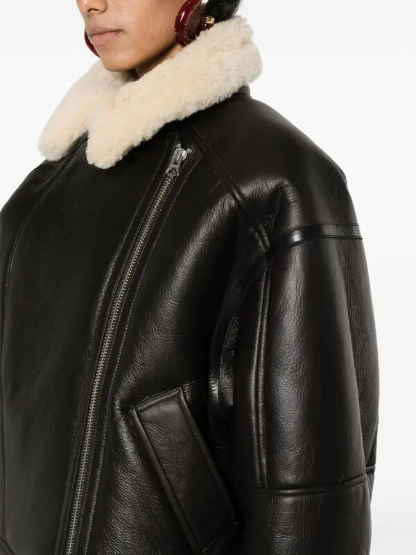 Acne Studios Leather Shearling Jacket