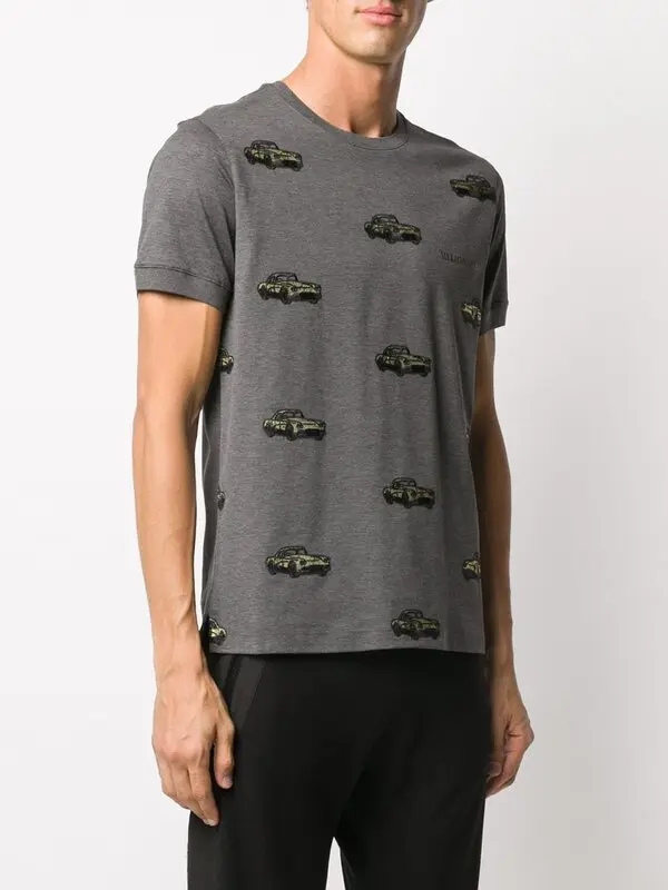 BILLIONAIRE Car Embroidery Cotton T-shirt