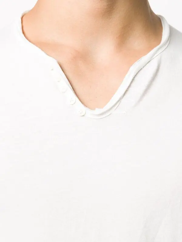 Zadig&Voltaire Monastir Henley-neck T-shirt - White