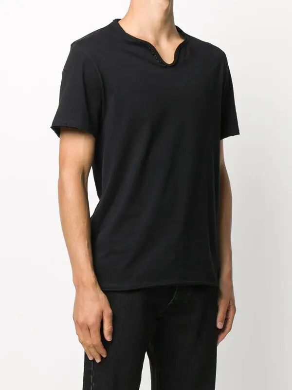 Zadig&Voltaire Monastir Henley-neck T-shirt - Black
