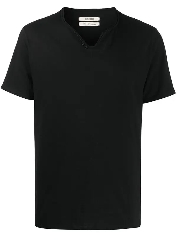 Zadig&Voltaire Monastir Henley-neck T-shirt - Black