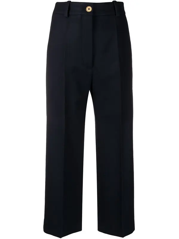 PATOU Cropped Tailored Trousers - Blue