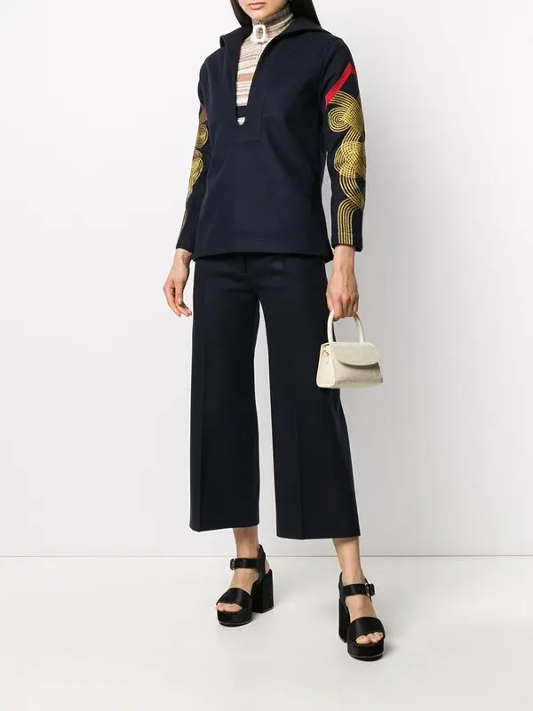 PATOU Cropped Tailored Trousers - Blue