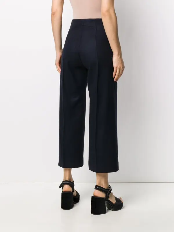 PATOU Cropped Tailored Trousers - Blue