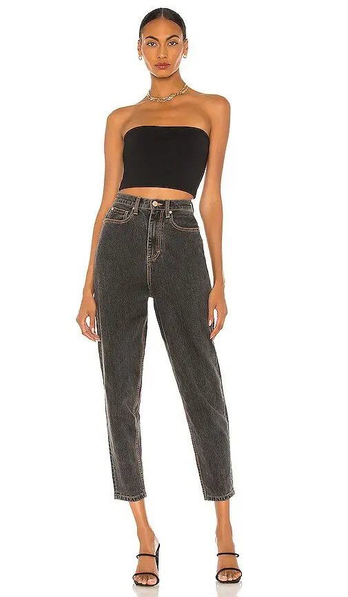 Susana Monaco Strapless Crop Top - Black