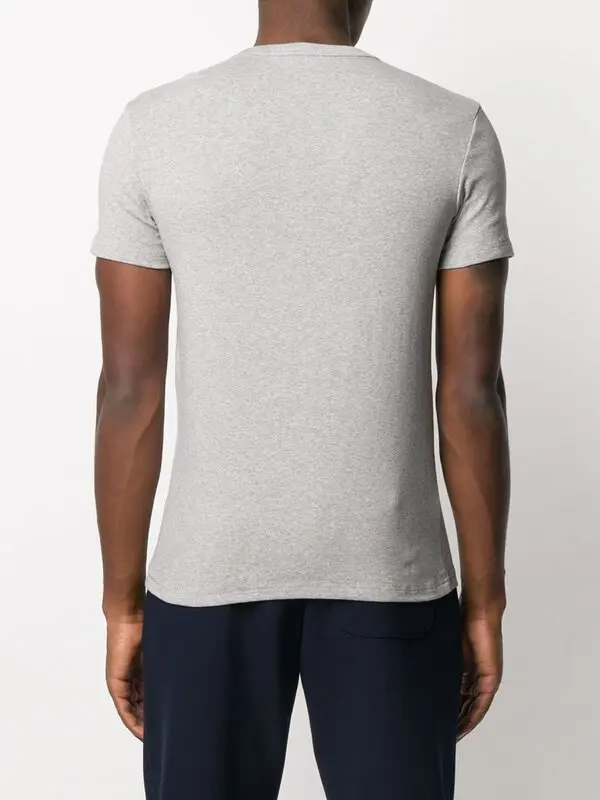 TOM FORD Logo Patch V-neck T-shirt - Grey