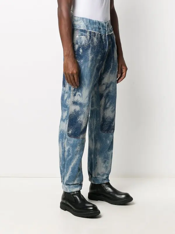 AMBUSH Acid Wash Denim Track Pants