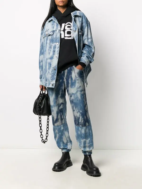 AMBUSH Acid Wash Denim Track Pants