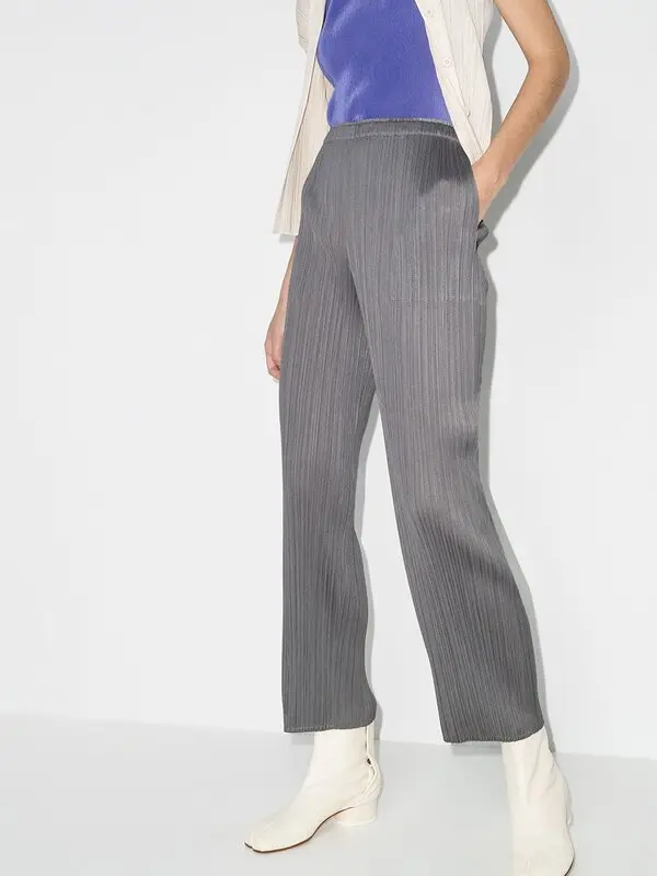 Issey Miyake Plissé Cropped Trousers