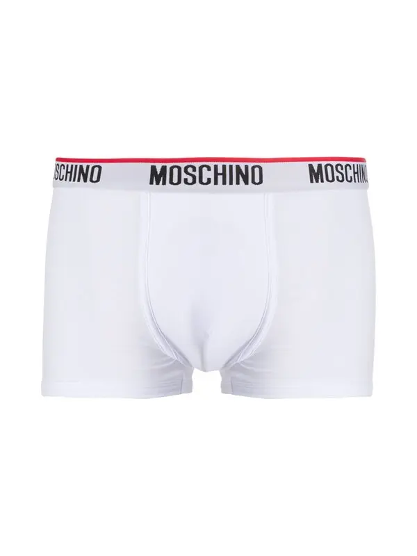 Moschino Logo Boxers - White