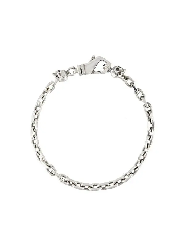 Emanuele Bicocchi Skull-charm Chain Bracelet - Silver