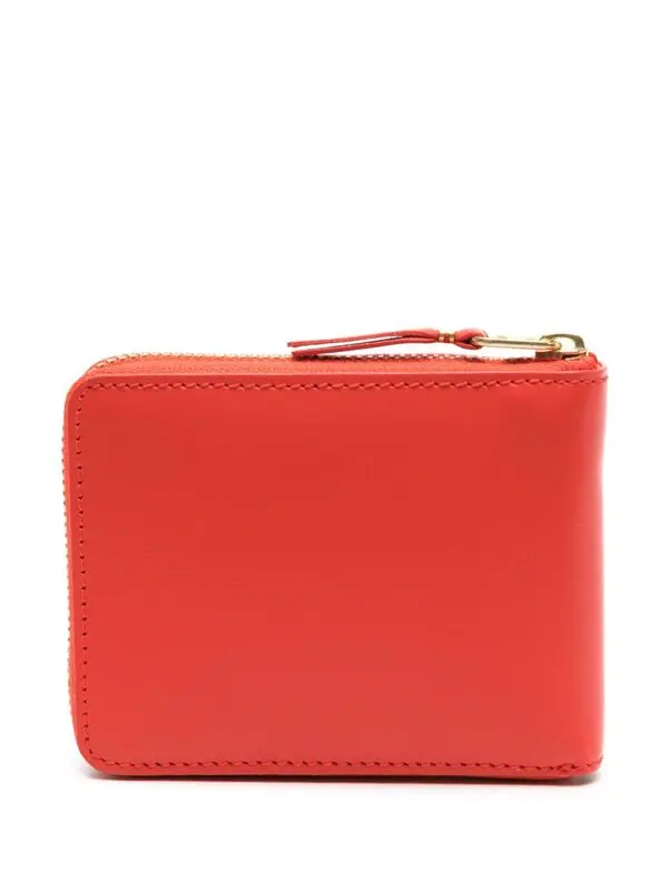 Comme Des Garçons Zip-around Leather Wallet - Orange