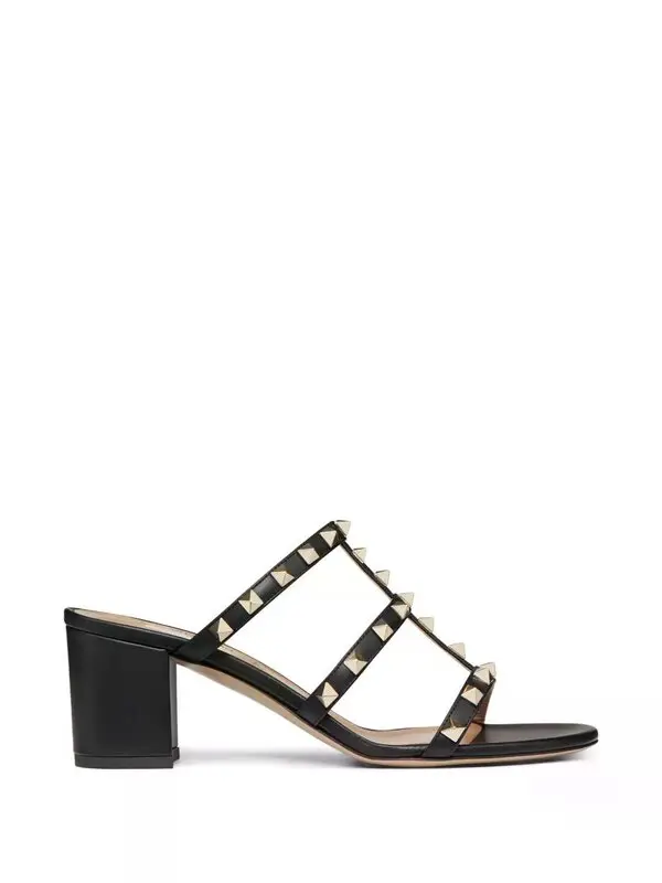 Valentino Garavani Rockstud 60mm Slide Sandal - Black
