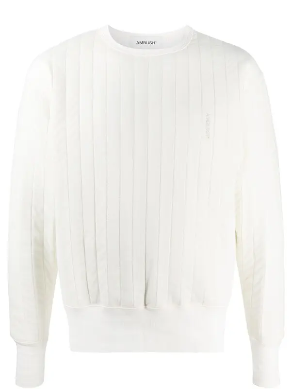 AMBUSH Drop Shoulder Padded Sweatshirt - White