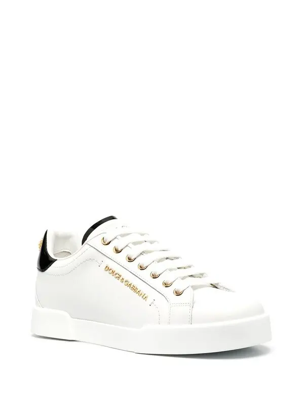 Dolce & Gabbana Logo-Embellished Low-Top Sneakers - White
