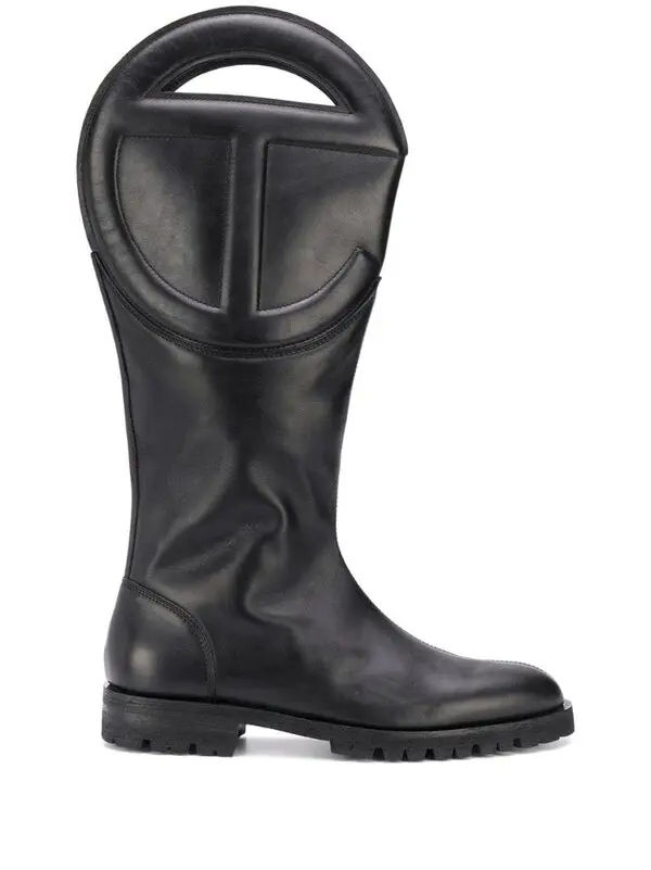 TELFAR Logo-embossed Leather Boots