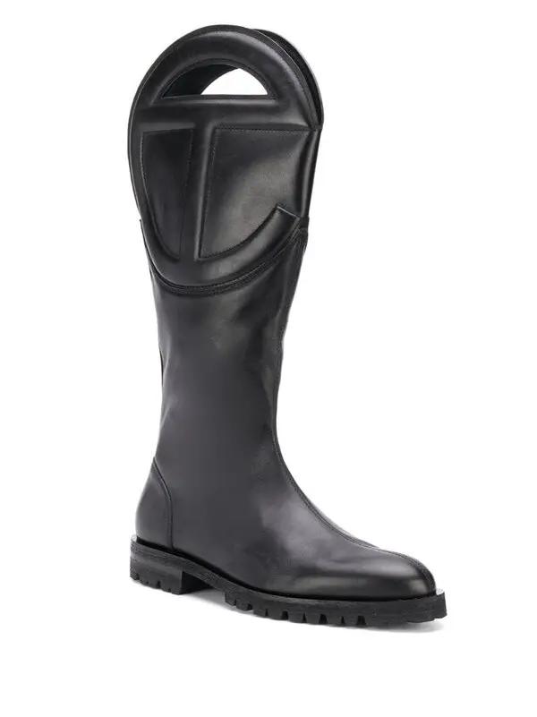 TELFAR Logo-embossed Leather Boots