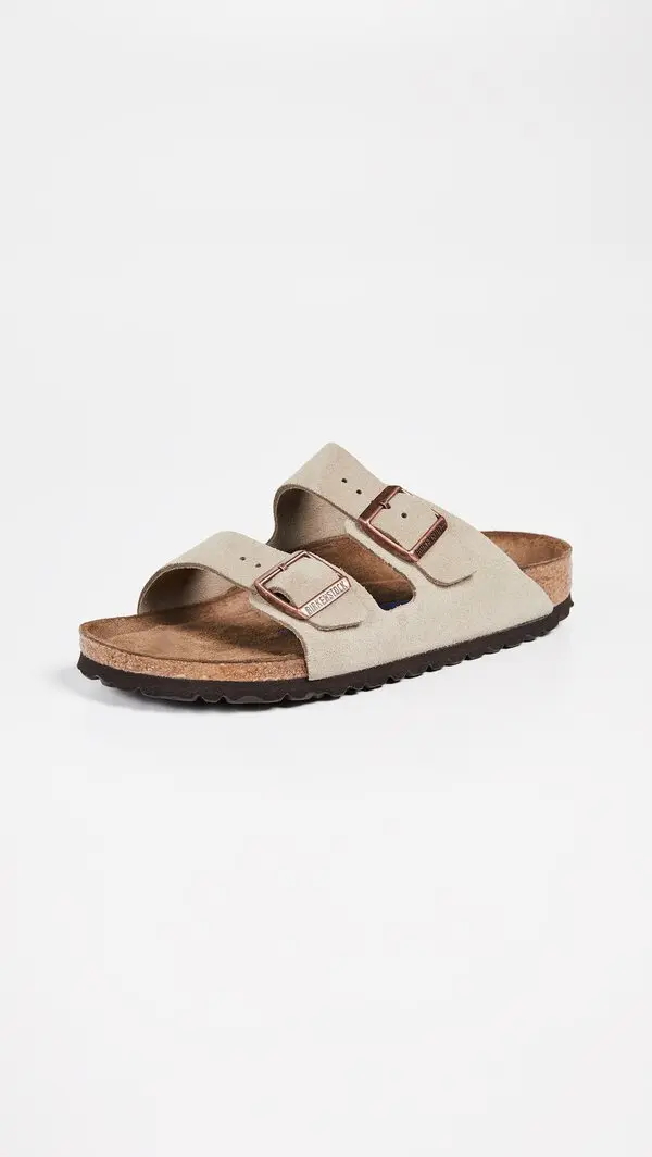 BIRKENSTOCK Arizona Soft Footbed Sandals - Taupe
