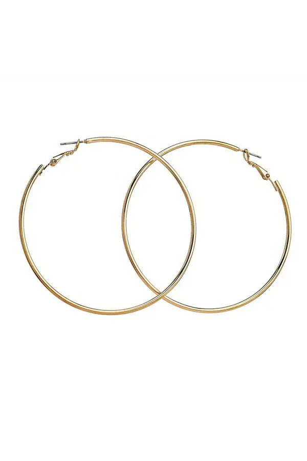 KENNETH JAY LANE Medium Wire Hoop Earrings