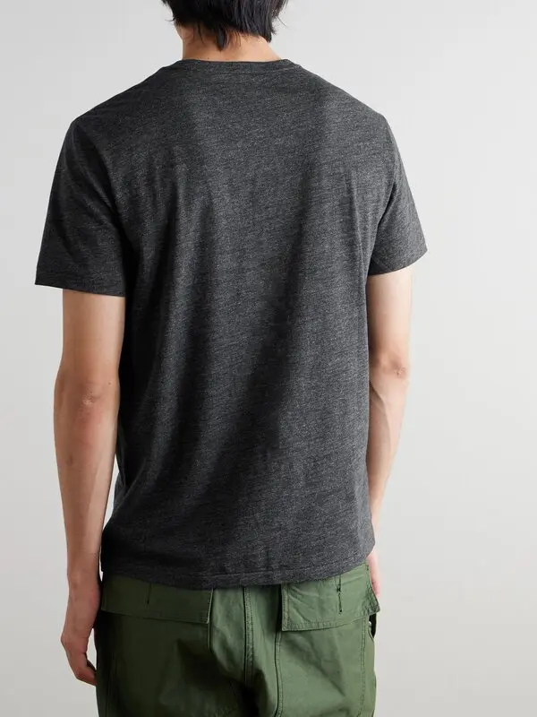 Polo Ralph Lauren Slim-fit Mélange Cotton-jersey T-shirt - Gray