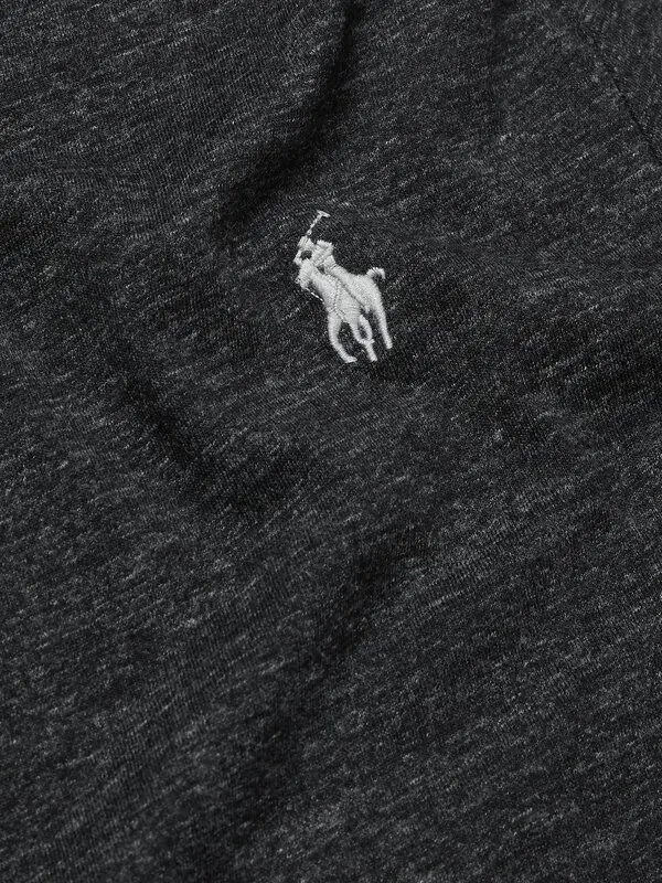 Polo Ralph Lauren Slim-fit Mélange Cotton-jersey T-shirt - Gray