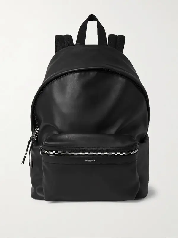 Saint Laurent City Leather Backpack - Black