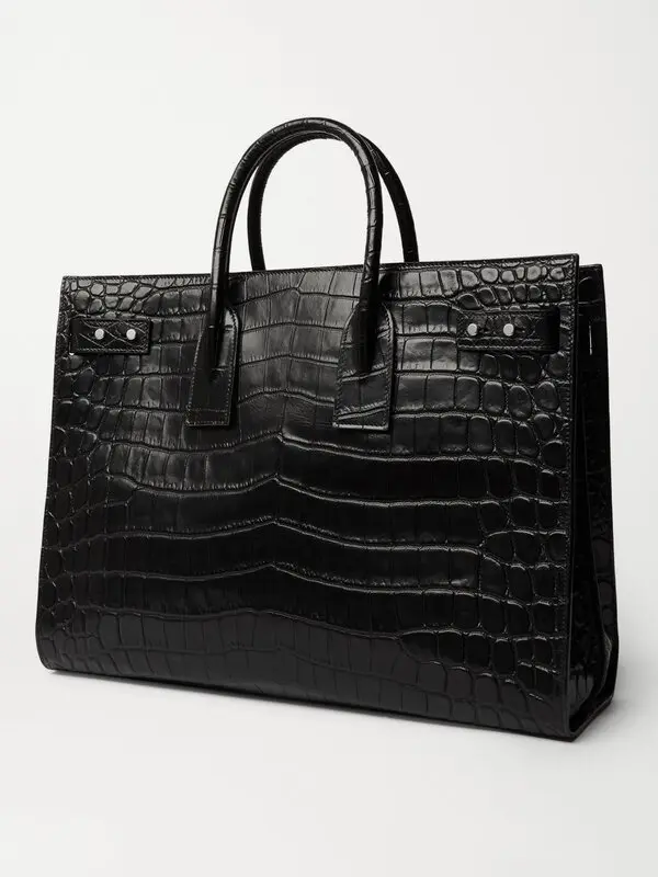 Saint Laurent Croc-effect Leather Tote Bag