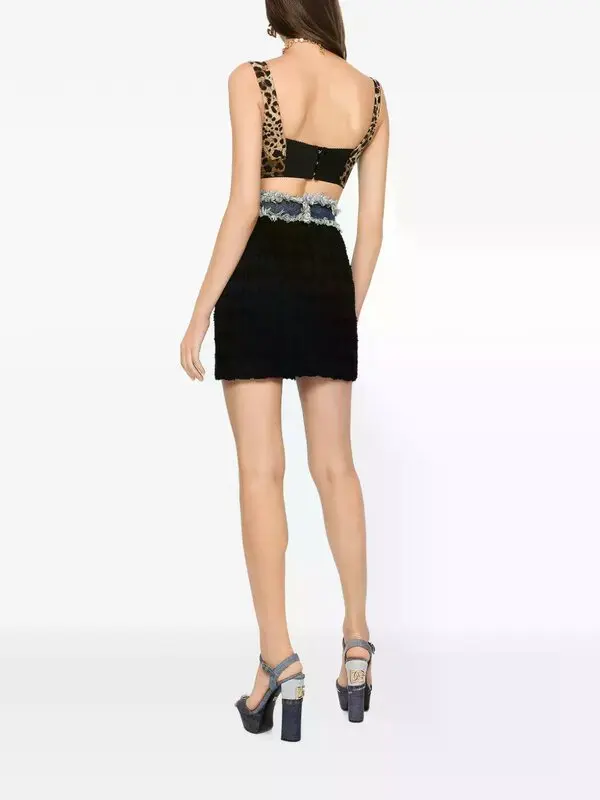 Dolce & Gabbana Leopard-print Bustier Top - Brown