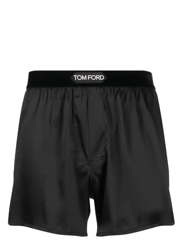 TOM FORD Logo-waistband Silk Boxers