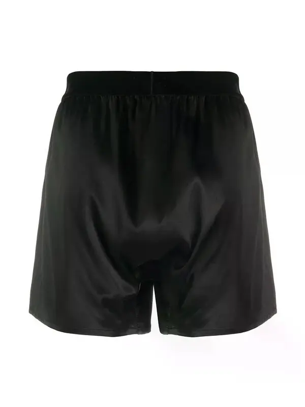 TOM FORD Logo-waistband Silk Boxers - Black