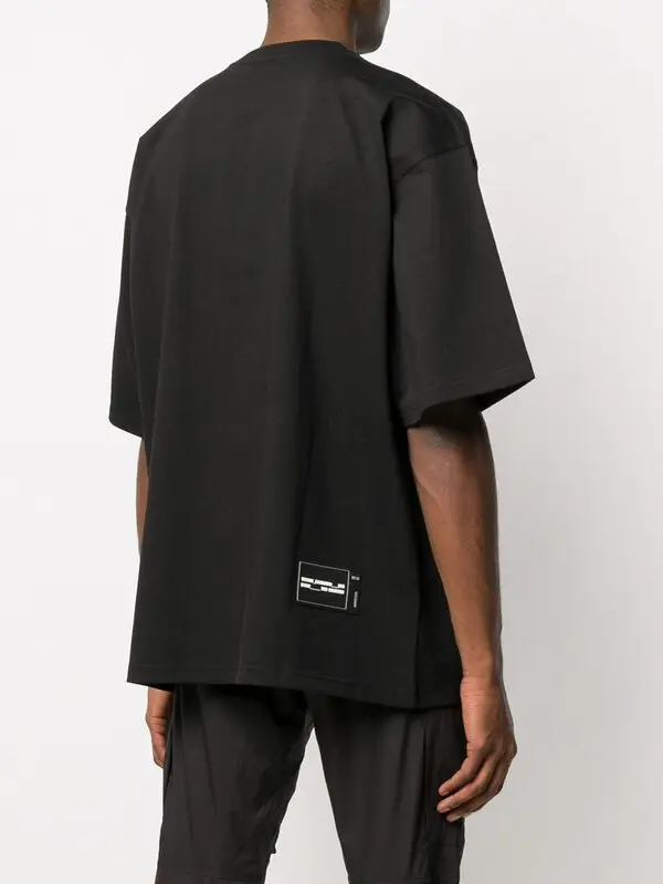 We11Done Oversized Logo-print T-shirt - Black