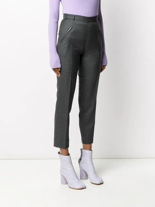 MAISON MARGIELA Checkered Tapered Trousers