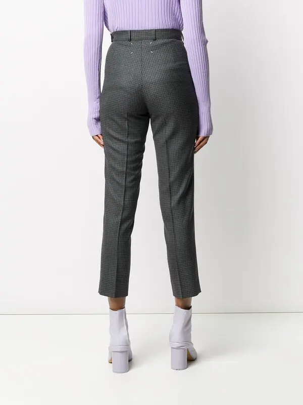 MAISON MARGIELA Checkered Tapered Trousers