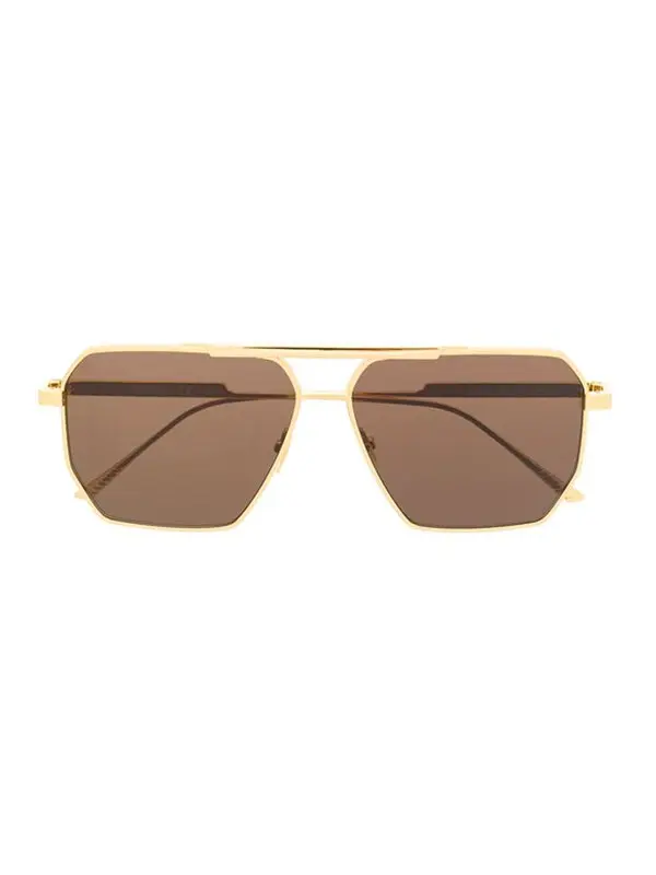 Bottega Veneta Square-frame Logo Sunglasses
