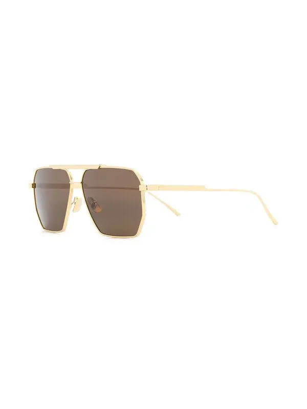 Bottega Veneta Square-frame Logo Sunglasses