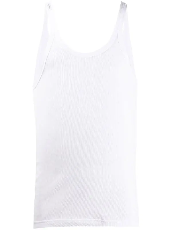 Dolce & Gabbana Fine-rib Cotton Tank Top - White