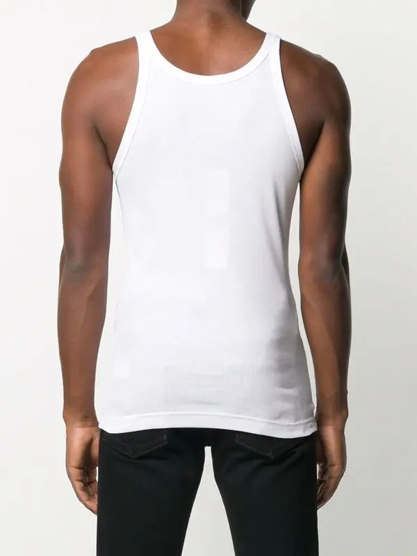 Dolce & Gabbana Fine-rib Cotton Tank Top - White