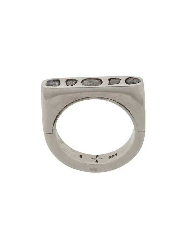 PARTS OF FOUR Sistema Diamond Pavé Ring - Silver