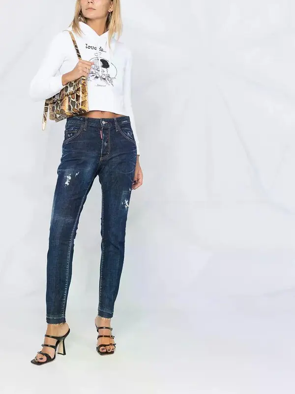 Dsquared2 Love Is Forever Cropped Hoodie
